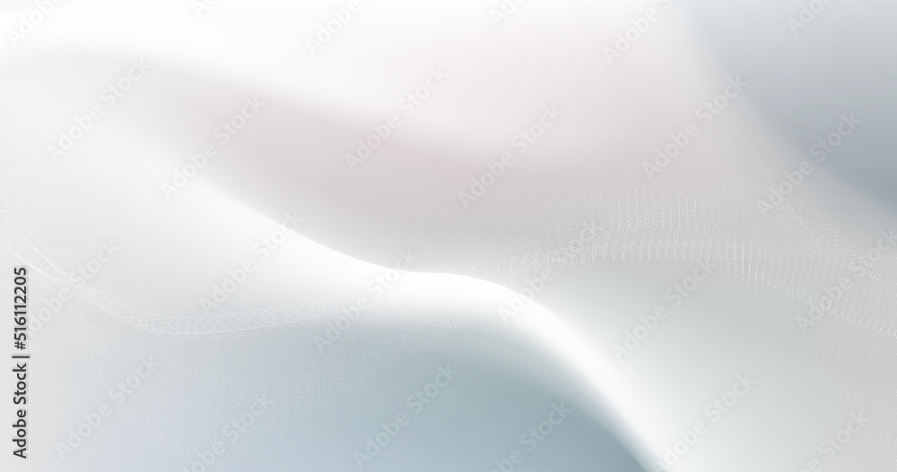 Abstract white wavy smooth and clean background. Futuristic technology ...