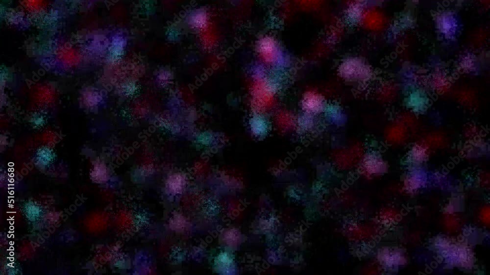 Dynamic floating Blur multicoloured dust particles. Looping motion ...