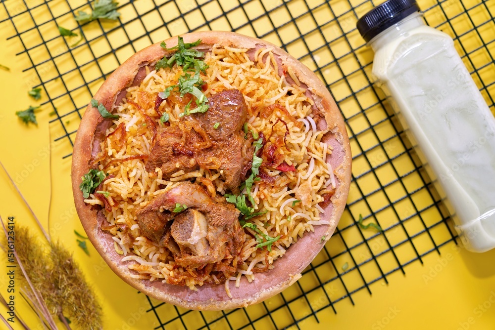 Mutton Dum Biryani Stock Photo | Adobe Stock
