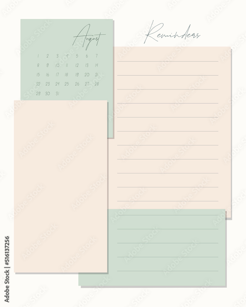 Reminders August Calendar 2022 To do list , template, blank ...