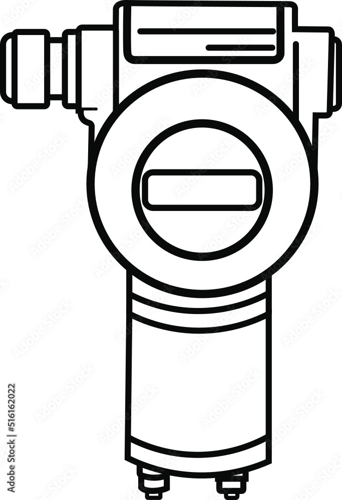 pressure transmitter editable stroke, vector icon Stock Vector | Adobe ...