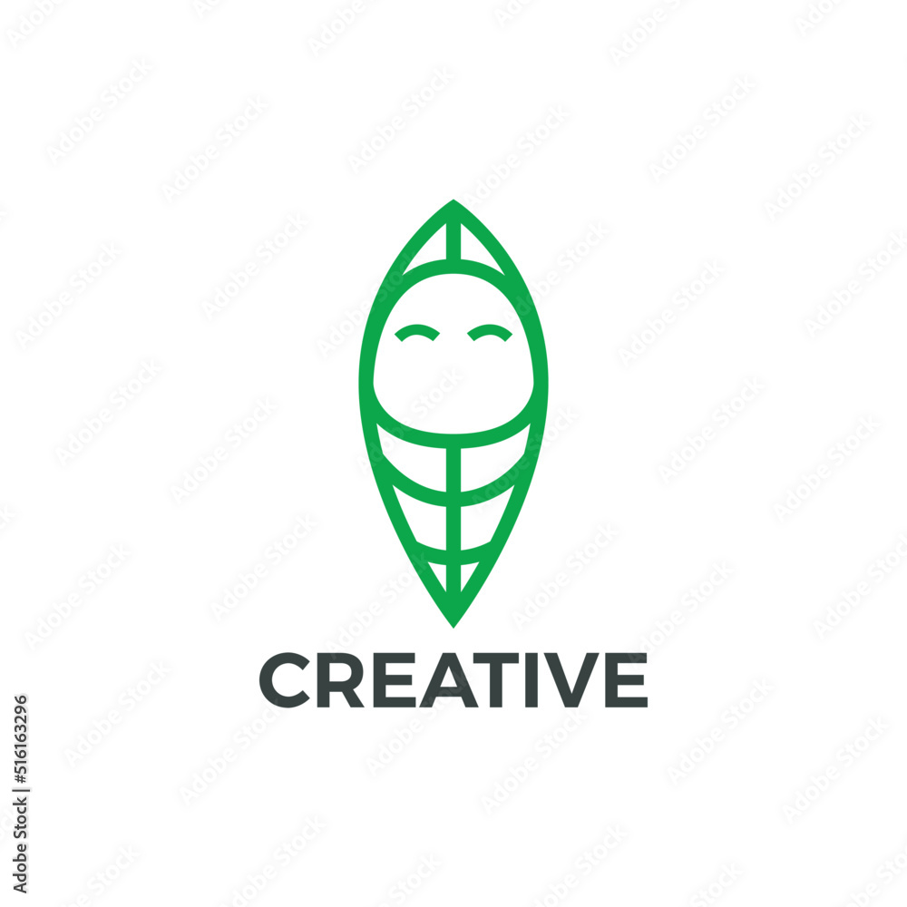 Cocoon wrapped in Leaf Logo Vector. Cocoon Silk Illustration Logo ...