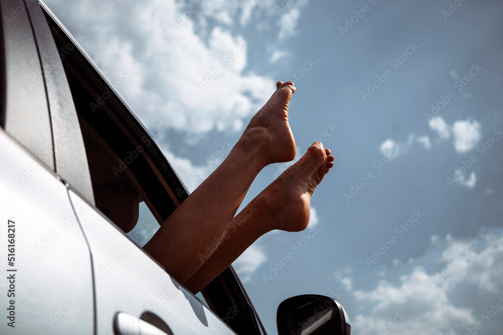 driving a car. Sexy photo. Erotica. Legs car. Photo. Sensual. Female ...