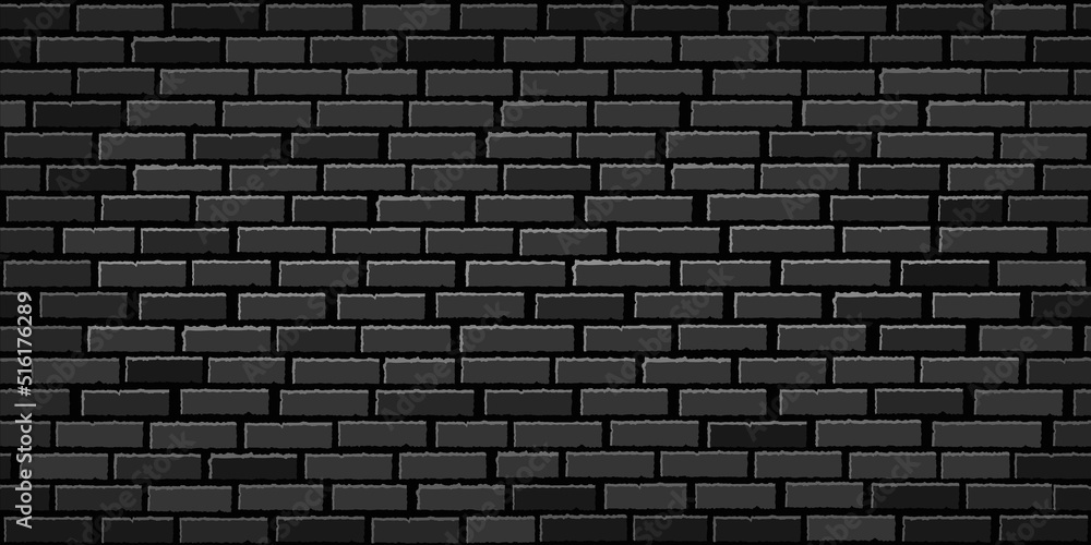 Vector Black Brick Wall Background Stock Vector Adobe Stock