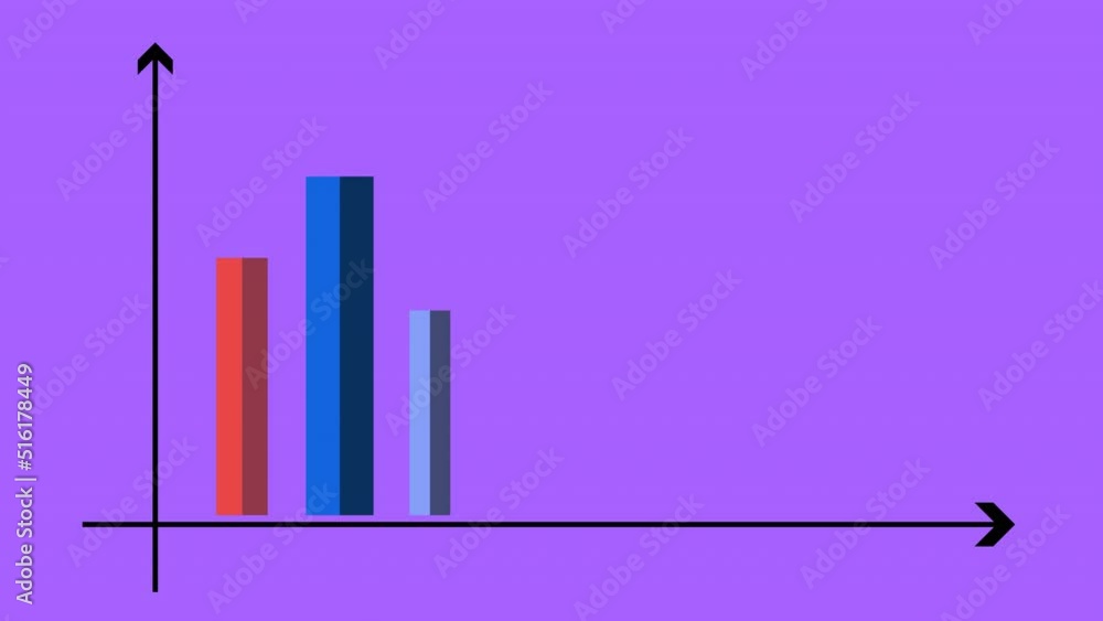 Colorful bar graph representation animation in 4K 60 FPS. Easy to use infographics. 3d Chart. 3d ...