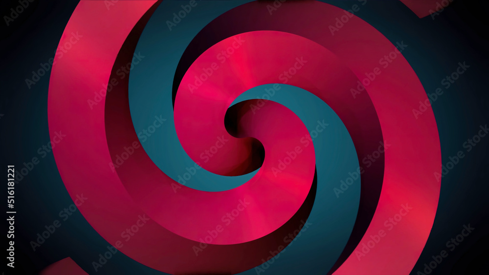 Animated black hypnotic spiral on the red background. red spiral. Black ...
