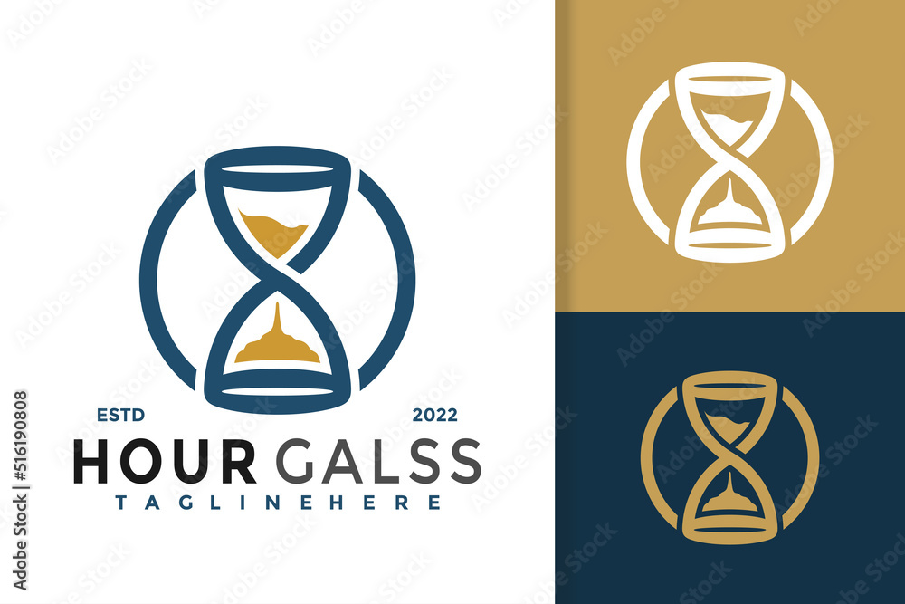 Hourglass Logo Design, Brand Identity logos vector, modern logo, Logo ...
