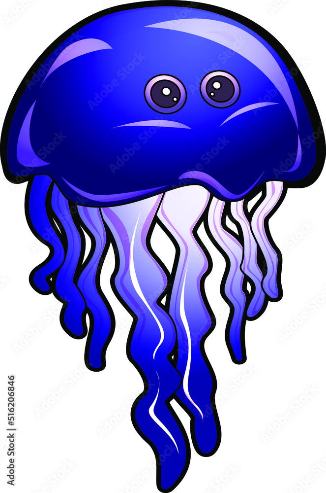 The jellyfish is a free-floating marine animal with Umbrella-shaped ...