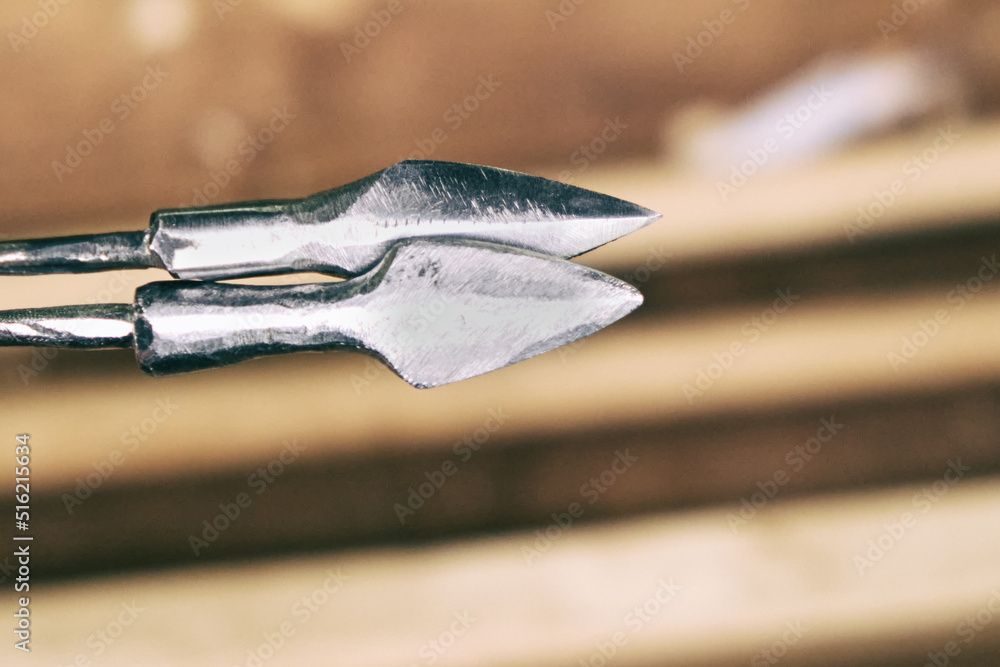 Making medieval arrows for bow shooting. Reconstruction of the events ...