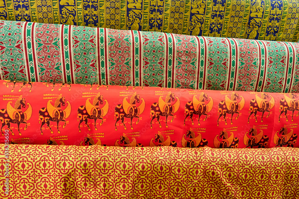 Medieval Byzantine retro fabrics with a pattern for vintage clothing ...