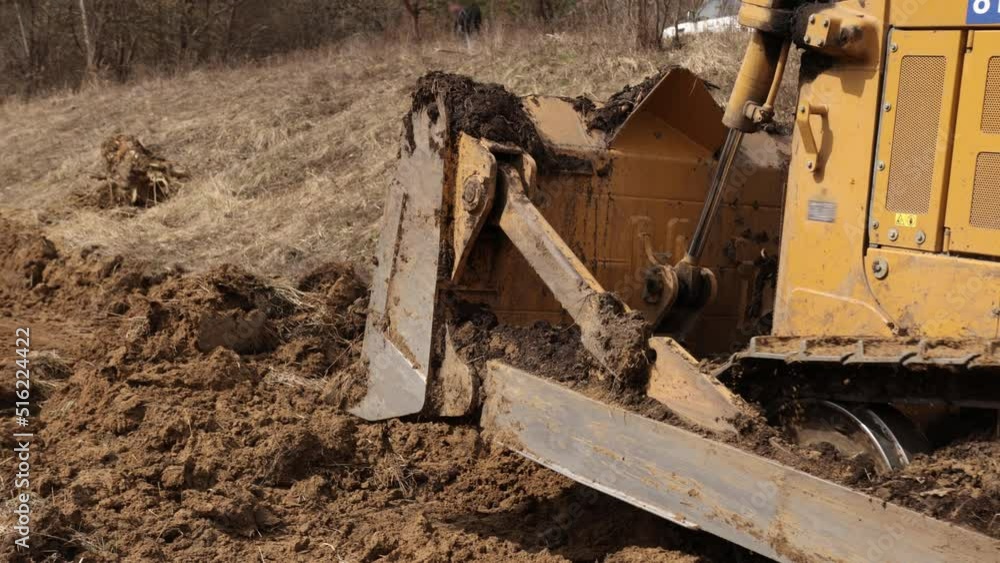 Heavy backhoe construction machinery equipment concept. Earth mover ...