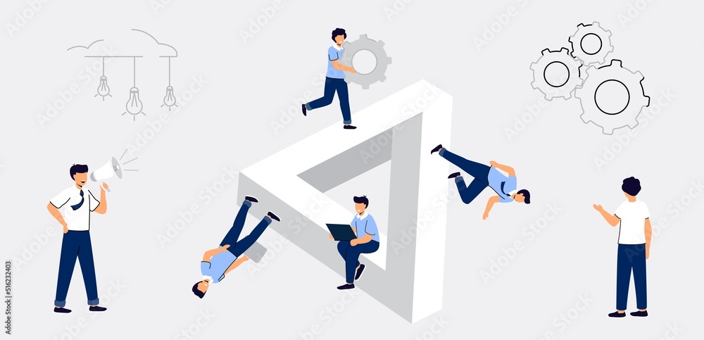 Business team solution Team communication abstract concept vector ...