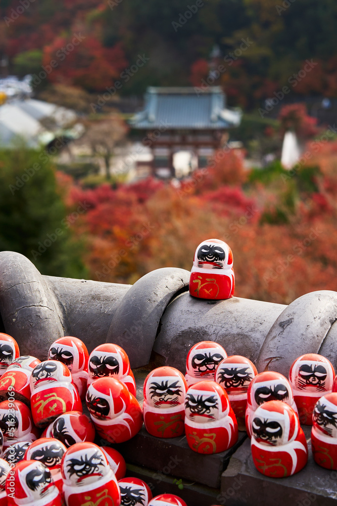 Daruma (Dharma) Dolls of Katsuo-ji Temple in Japan Stock Photo | Adobe ...