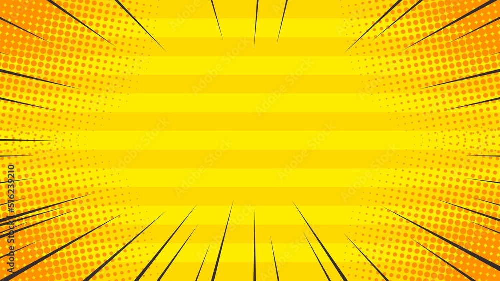 Comic abstract yellow background design Stock Vector | Adobe Stock