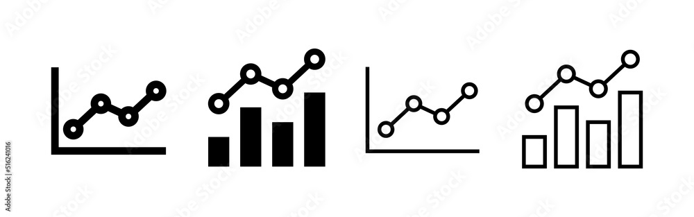 Growing graph icon vector. Chart sign and symbol. diagram icon Stock ...