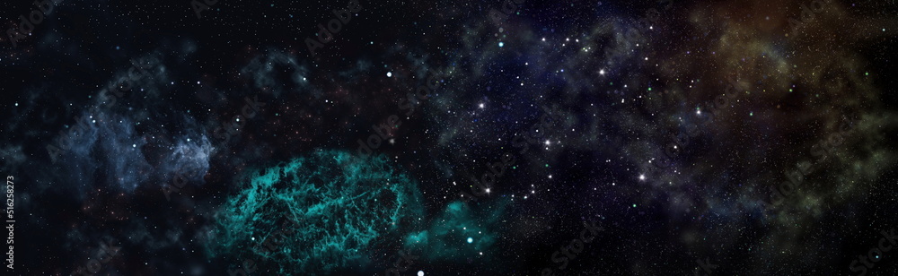 Outer space. Science fiction cosmos. planets, stars and galaxies in ...