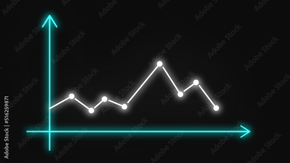 Up-down going trade graph animation in high quality digitally generated ...