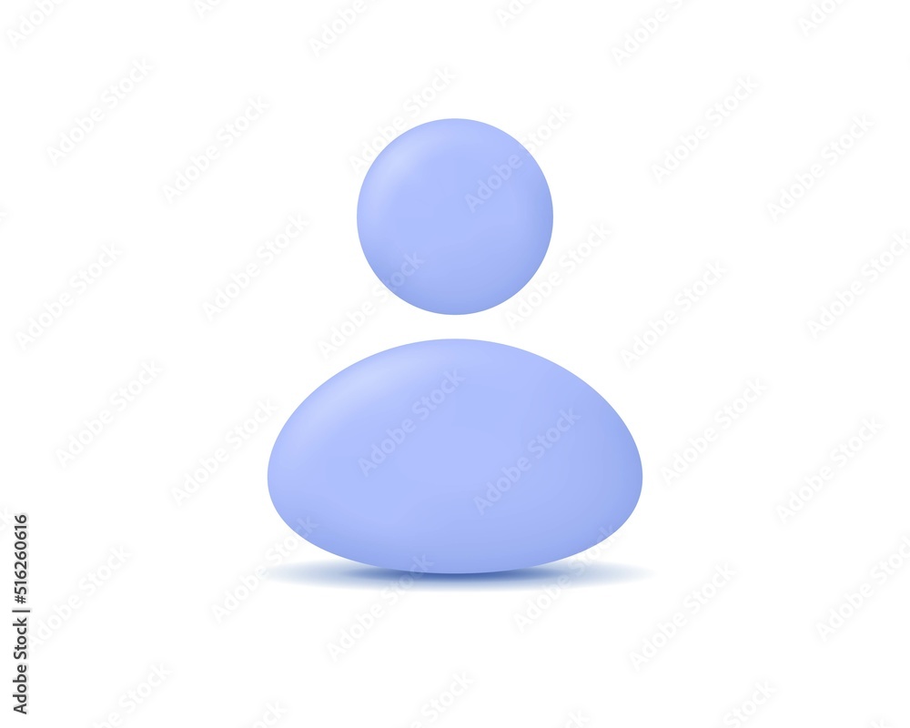 3d profile realistic icon design illustrations. 3d render vector design ...