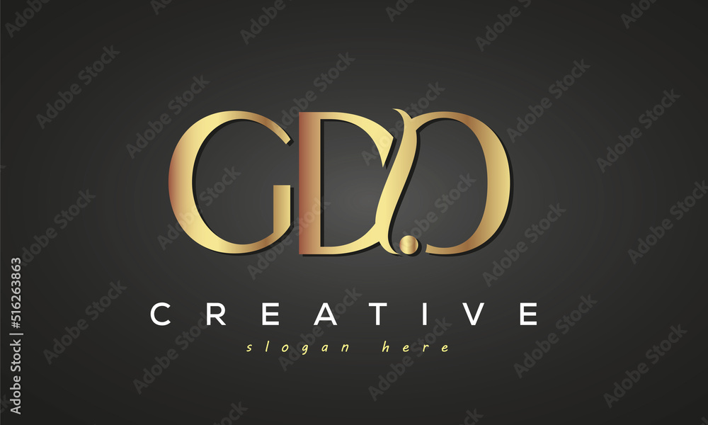 GDO creative luxury stylish logo design with golden premium look ...