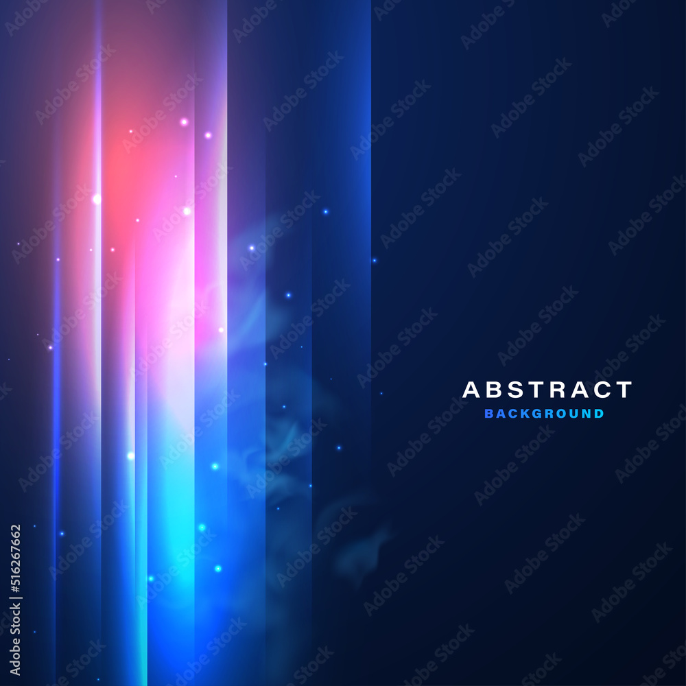Abstract technology background with motion neon light effect.Vector ...