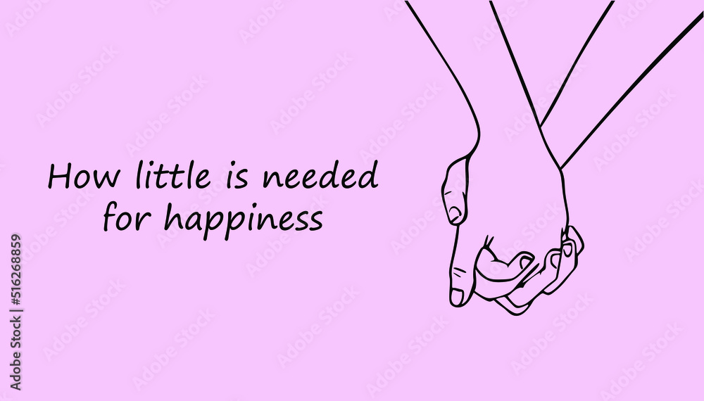 Linear sketch of a hand holding hands.How little is needed for ...