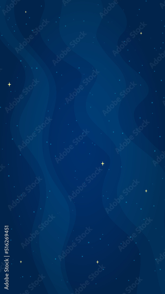 Blue star systems background vector illustration. Cartoon style star ...