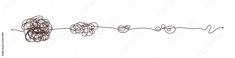 Simple line and complex easy way. Scribble doodle chaos mindset ...