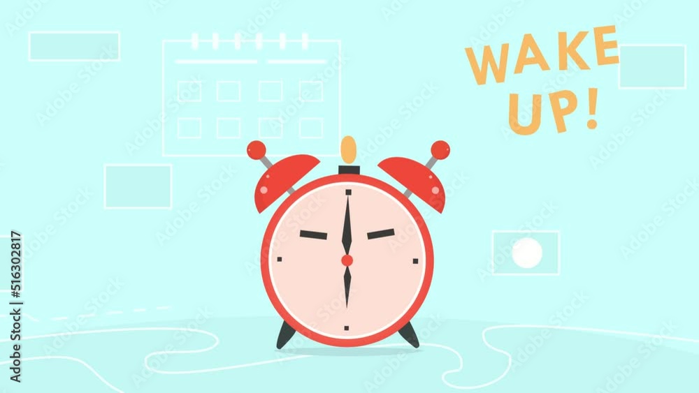 Video Stock alarm, morning, late, clock, wake up, animation, 4k, motion ...