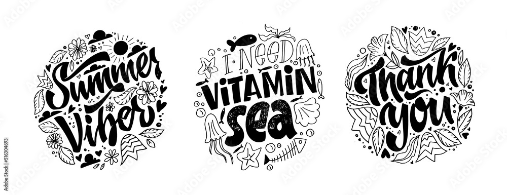 Cute hand drawn doodle lettering quote. Lettering art for t-shirt ...