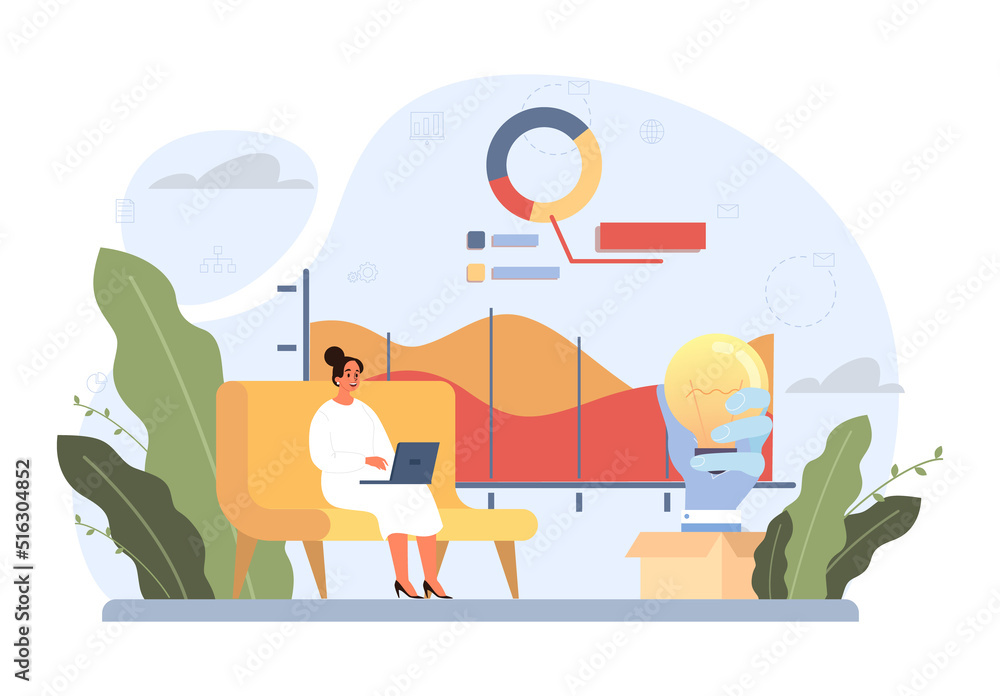 Automation. Industrial automated system for manufacturing process Stock ...