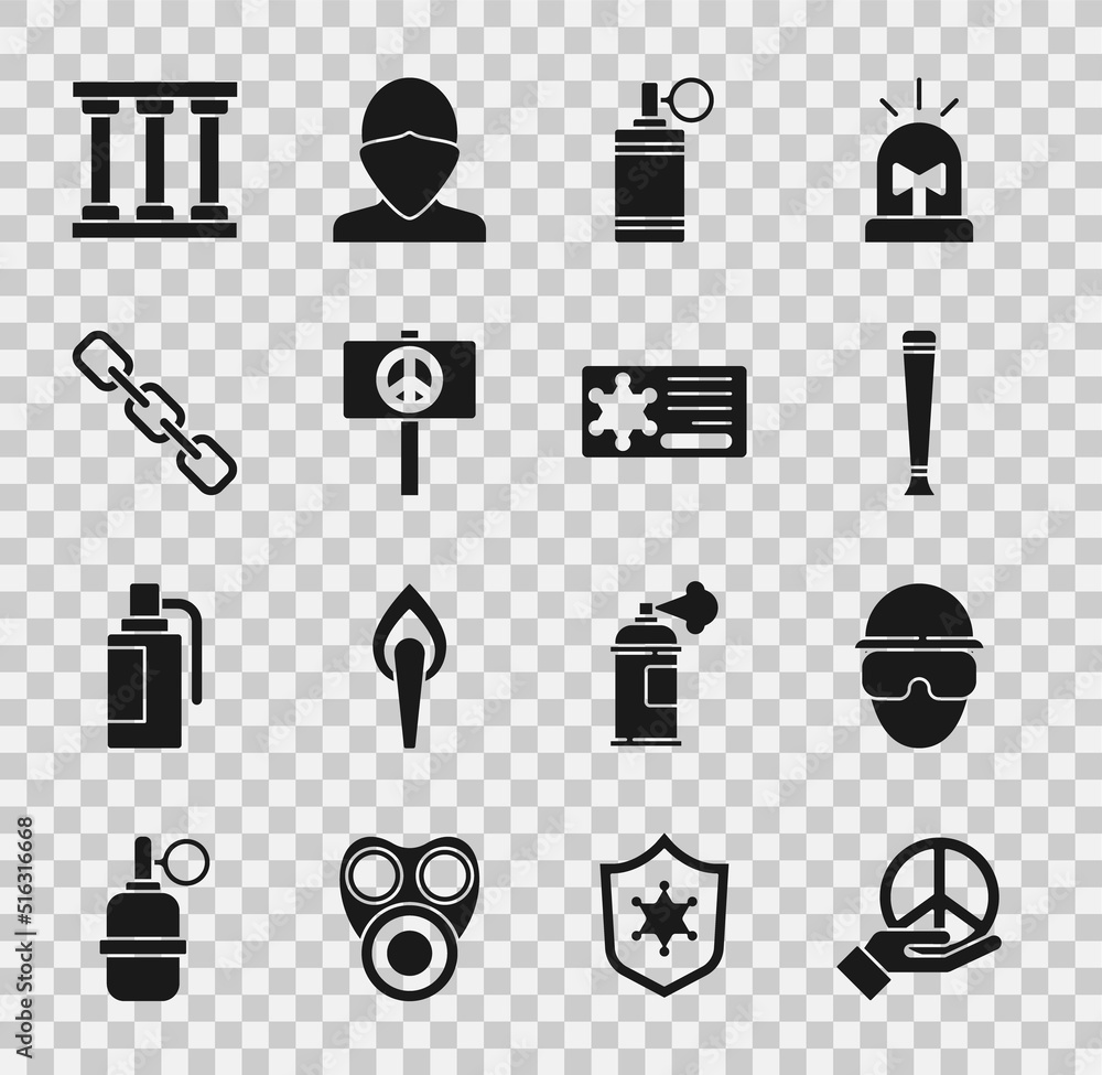 Set Peace, Special forces soldier, Police rubber baton, Hand grenade ...