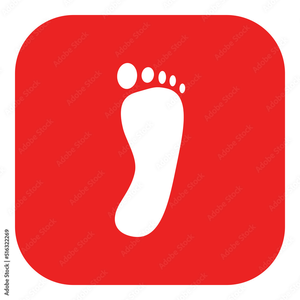 Fuß und App Icon Stock Vector | Adobe Stock