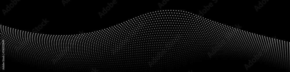Black abstract background with abstract wave element. Digital frequency ...