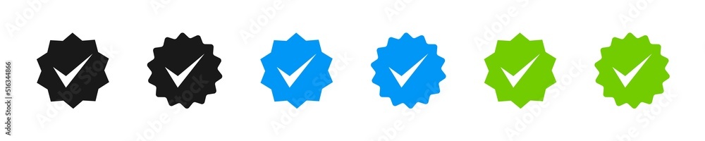 Tick icons set isolated on transparent background. Checkmark icon set ...