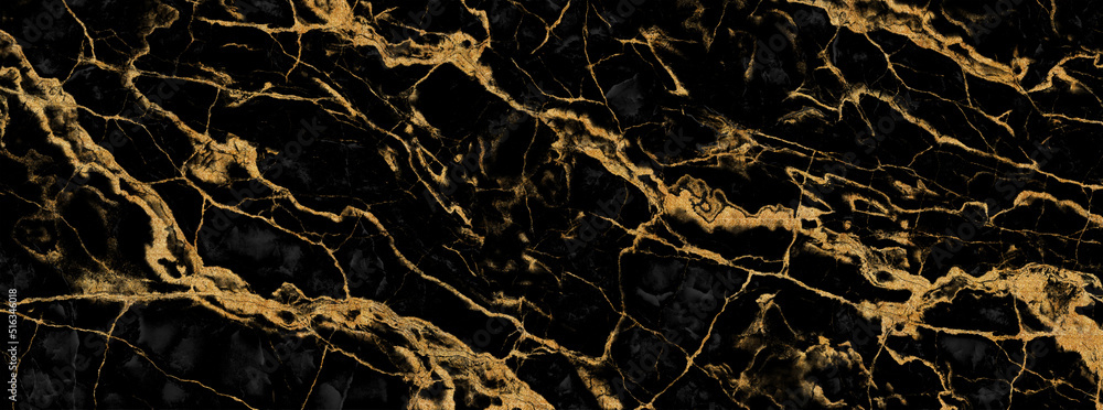 black Portoro marble with golden veins. Black golden natural texture of ...