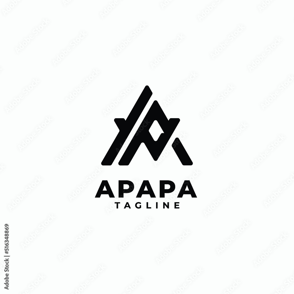 Initials Monogram logo AP Stock Vector | Adobe Stock