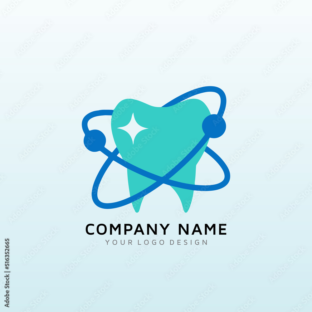 logo illustrating technology driven national dental lab Stock Vector ...
