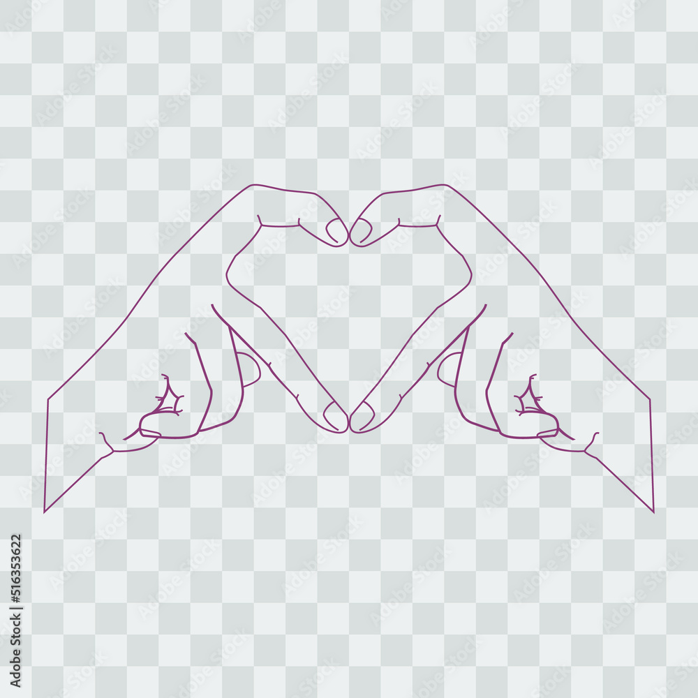 finger love symbol Stock Vector | Adobe Stock