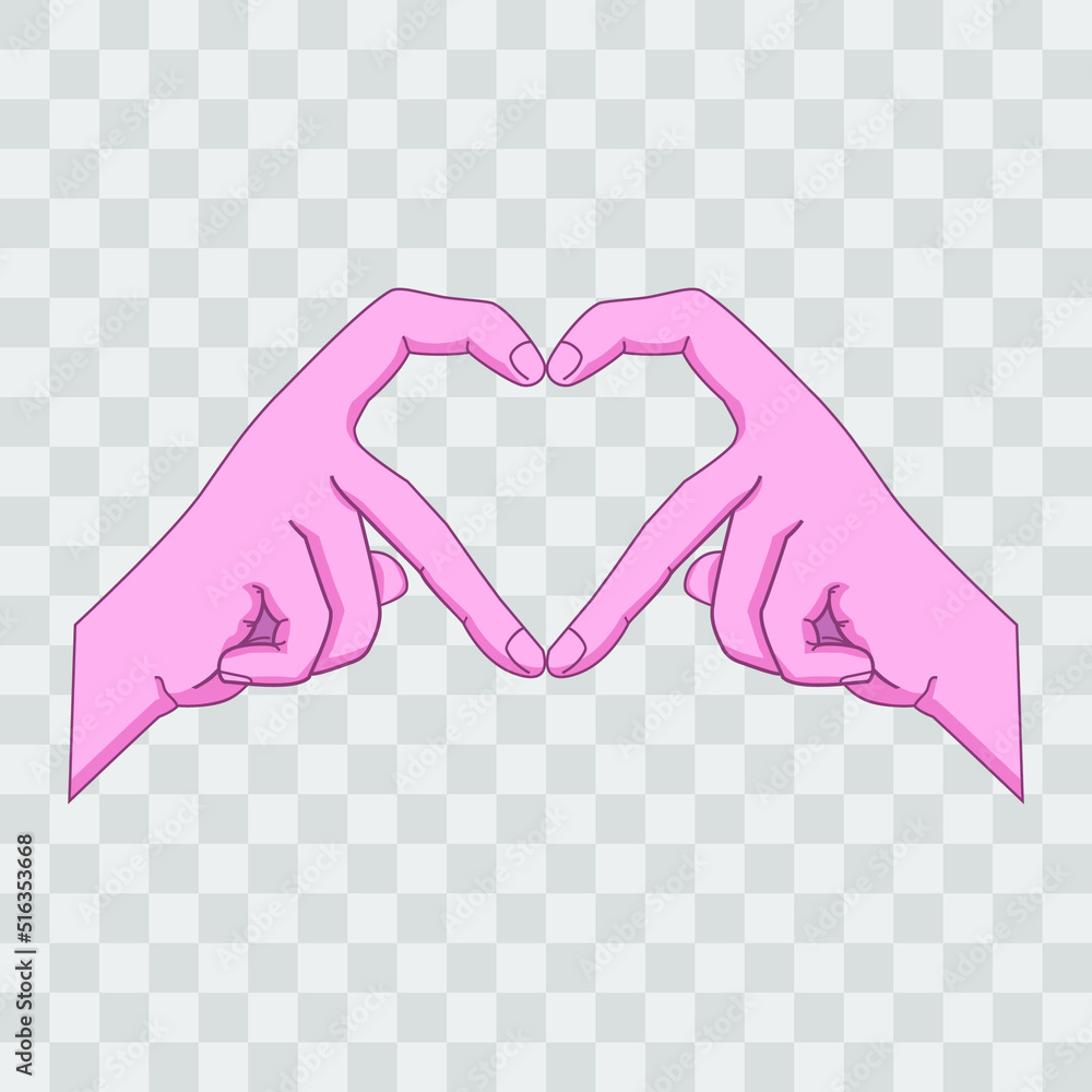 finger love heart kpop symbol Stock Vector | Adobe Stock