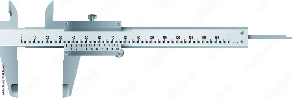 Dial caliper vector on white background. The caliper is normally used ...