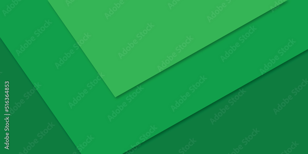 Green paper cut vector design template, modern abstract background ...