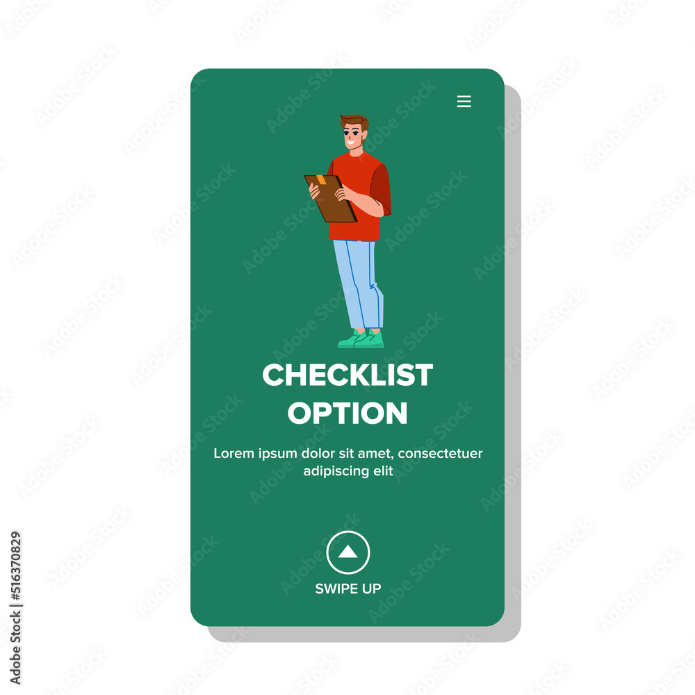 checklist option vector. business list, chech tick, box mark checklist ...