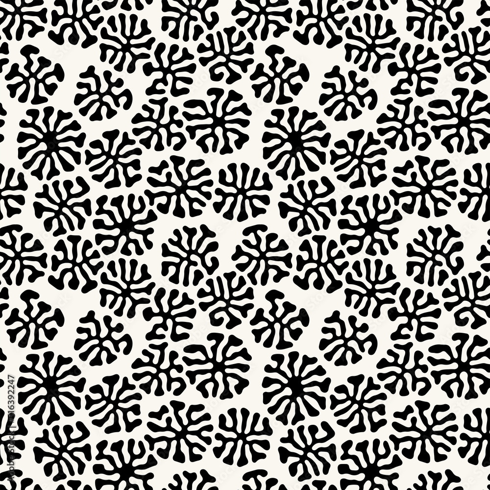 Vector seamless pattern. Free form organic shapes. Stylish structure of ...