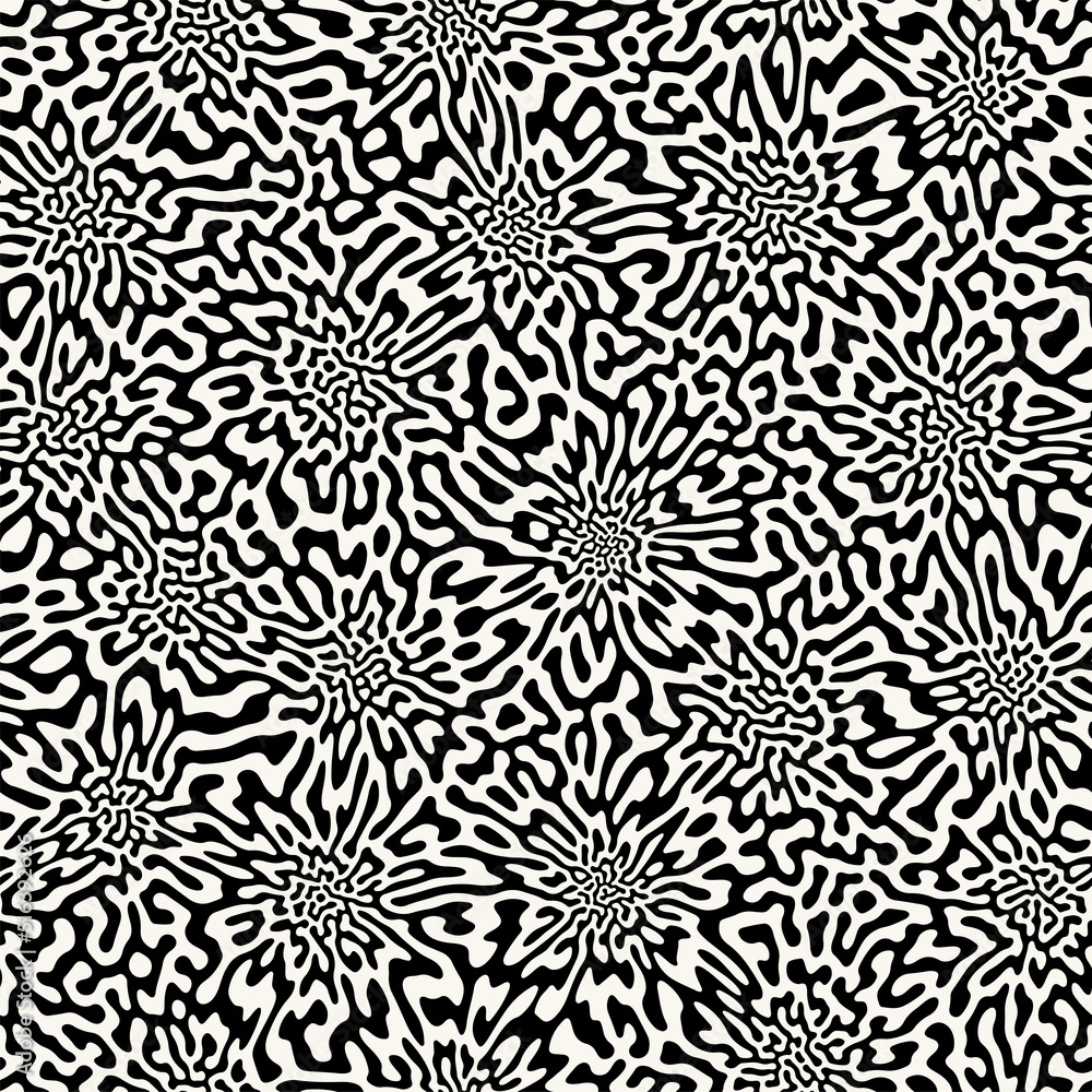 Vector seamless pattern. Free form organic shapes. Stylish structure of ...