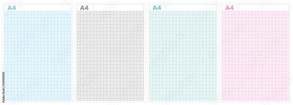 A4 size graph paper - Squared background with color graph Stock Vector ...