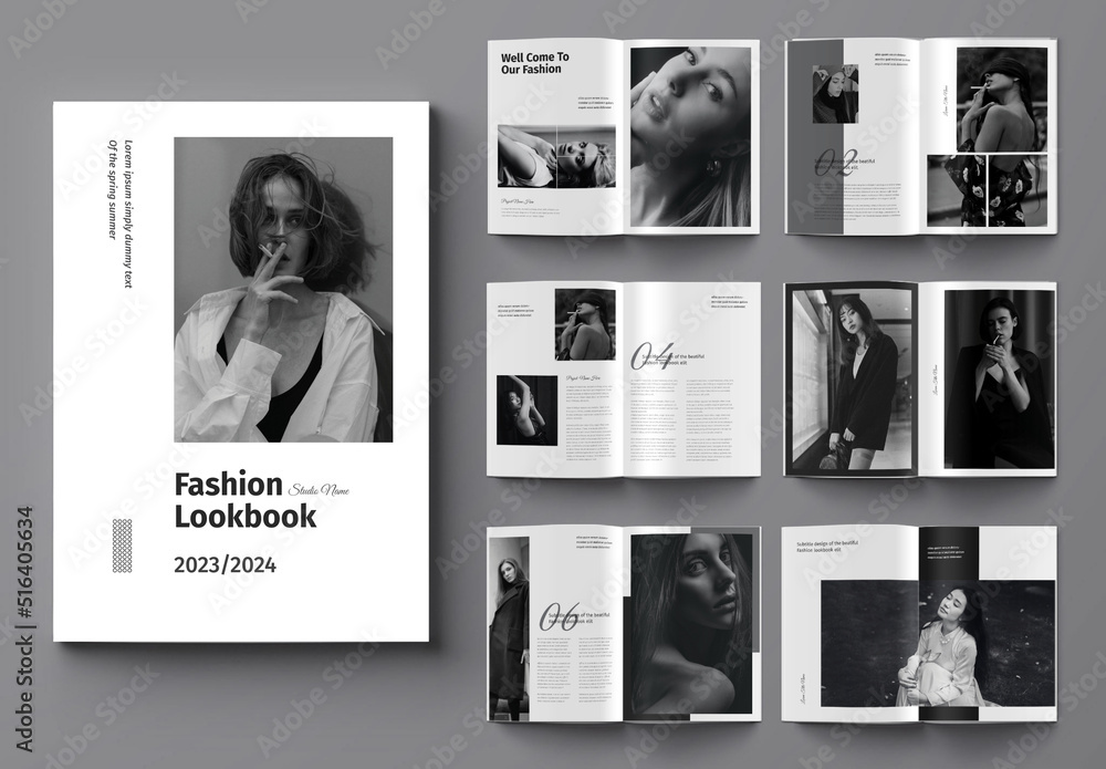 Fashion Lookbook Layout Stock Template | Adobe Stock