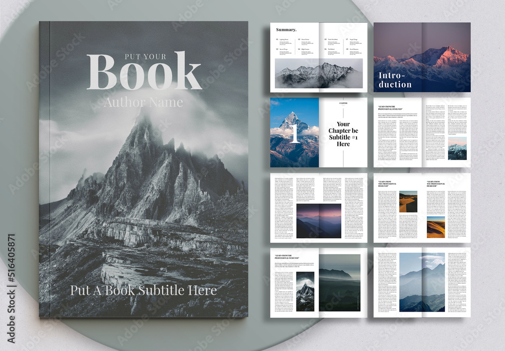 Book Layout Stock Template | Adobe Stock