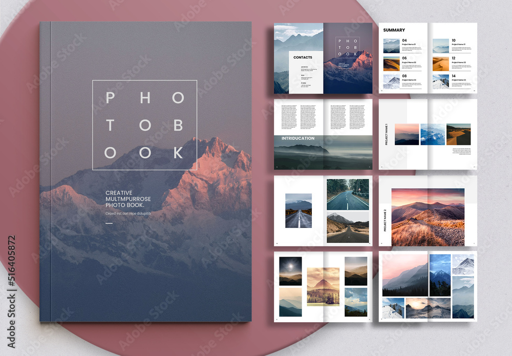 Photobook Layout Stock Template | Adobe Stock