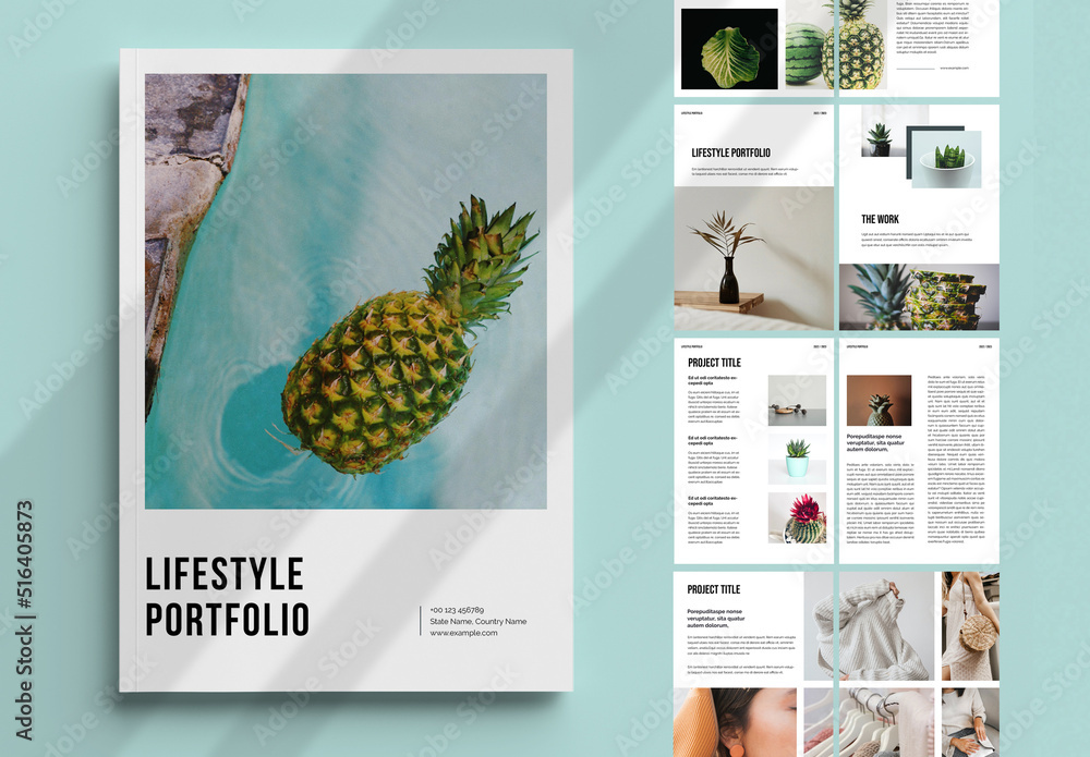 Lifestyle Portfolio Stock Template | Adobe Stock