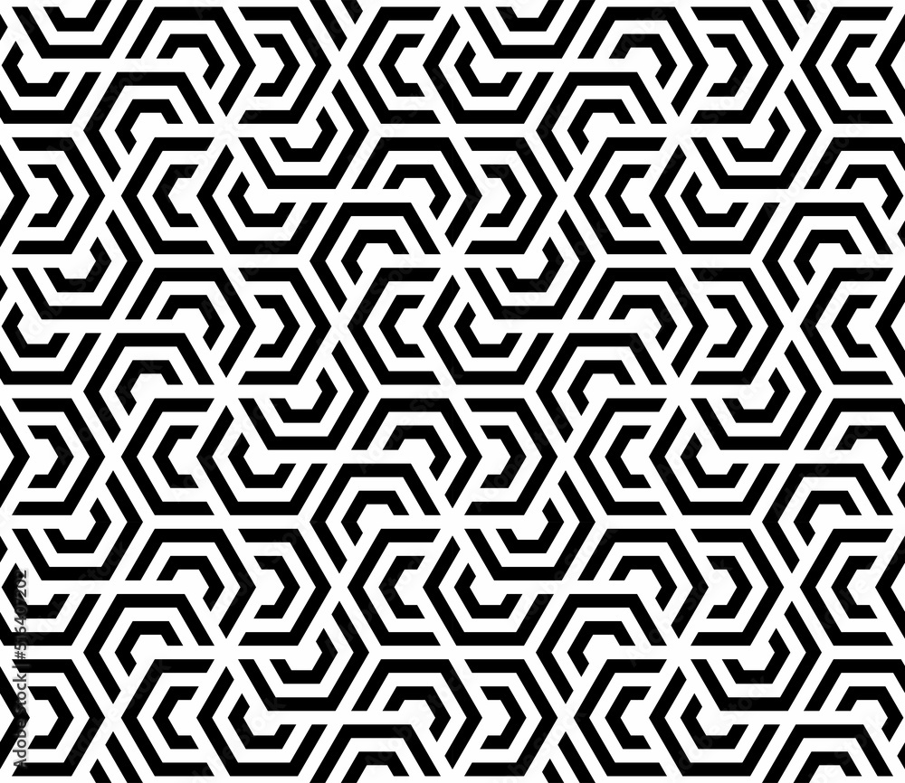 Vector seamless pattern with geometric pentagon Stock Vector | Adobe Stock